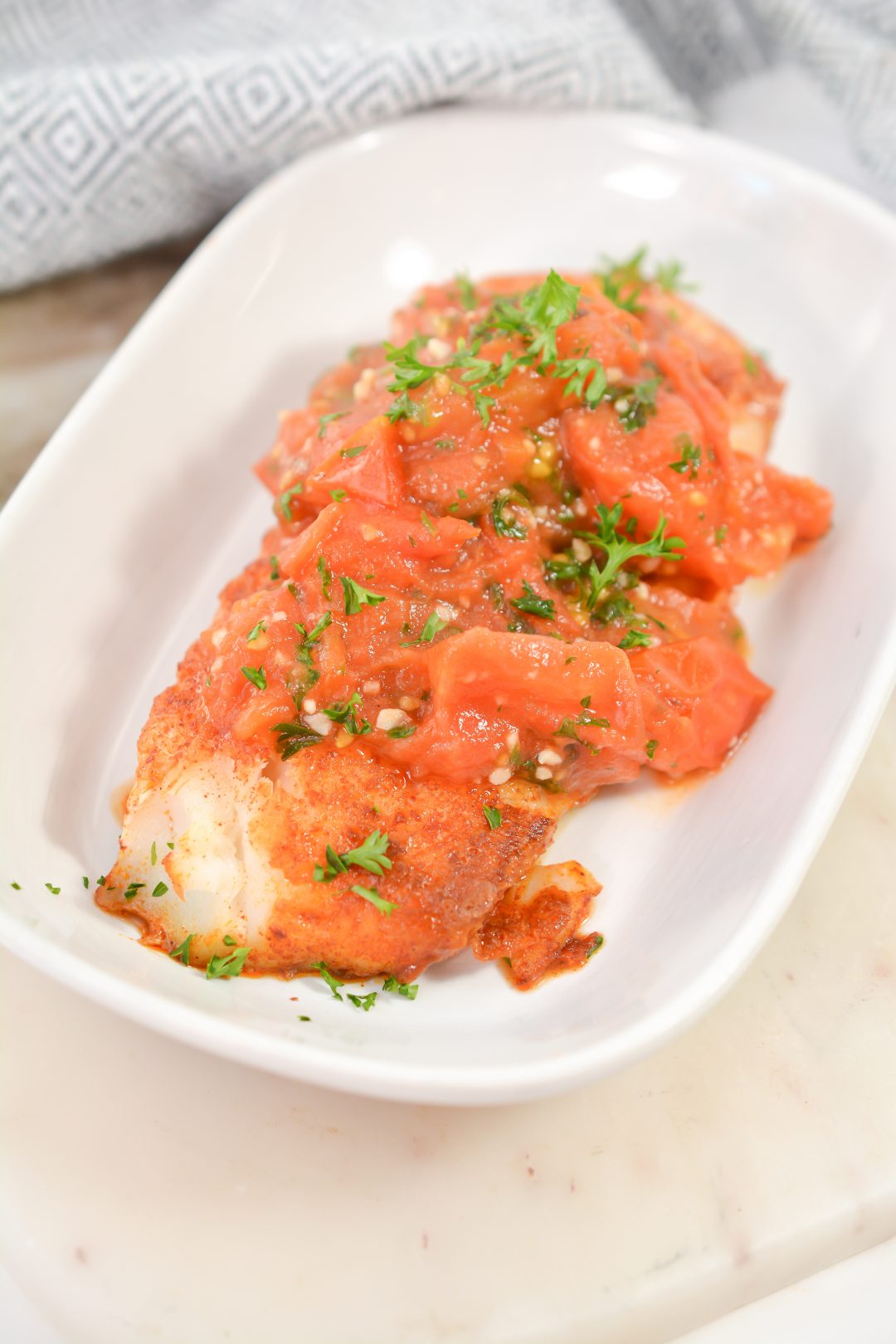 Super Easy Cod Fish in Tomato Sauce - From Gate To Plate