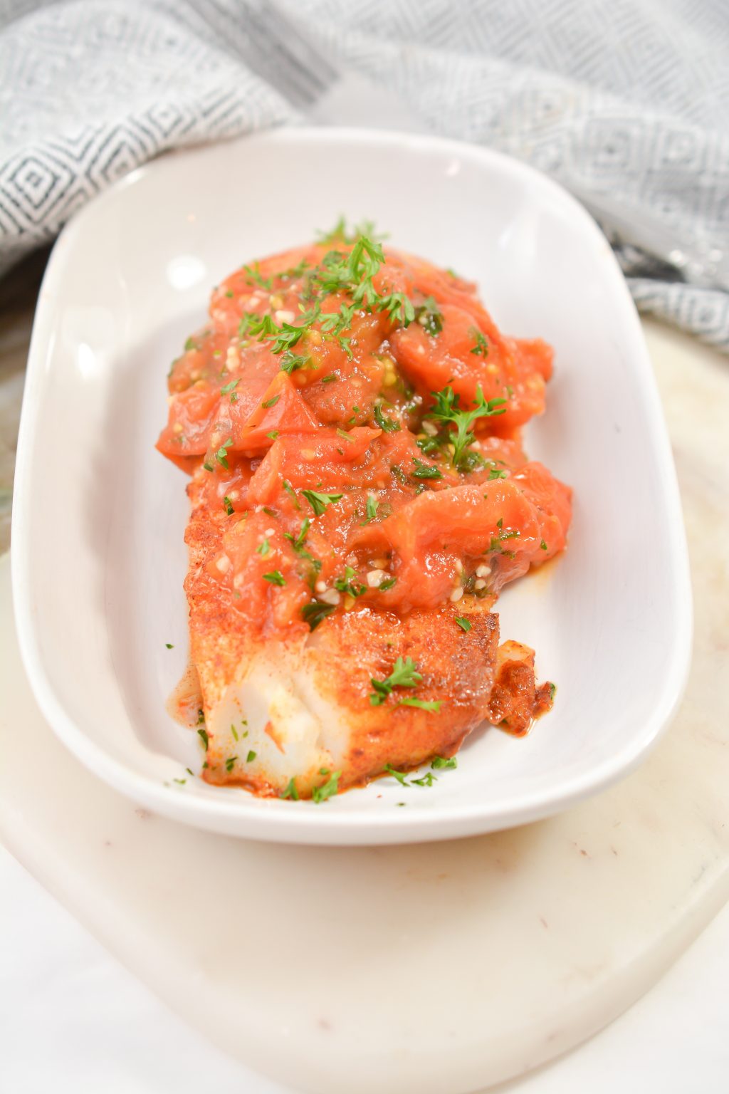Super Easy Cod Fish in Tomato Sauce - From Gate To Plate