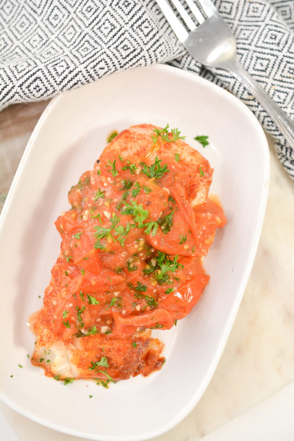 Super Easy Cod Fish in Tomato Sauce - From Gate To Plate