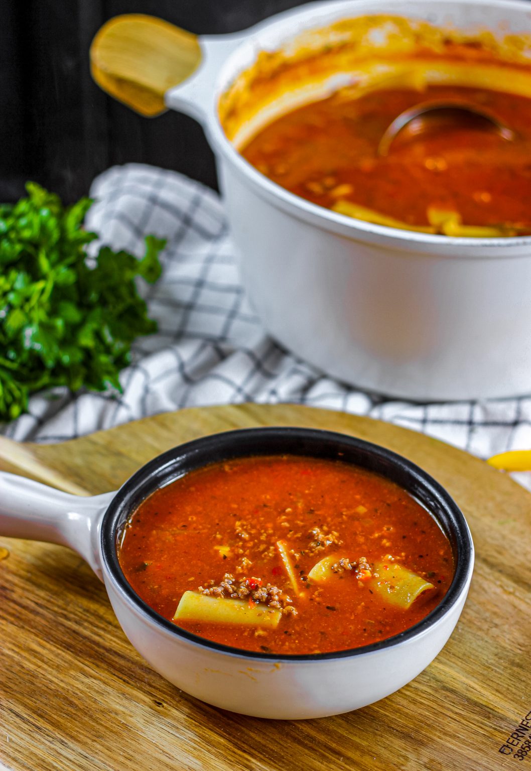 One Pot Lasagna Soup - From Gate To Plate