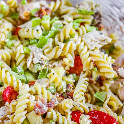 Chicken Club Pasta Salad - From Gate To Plate