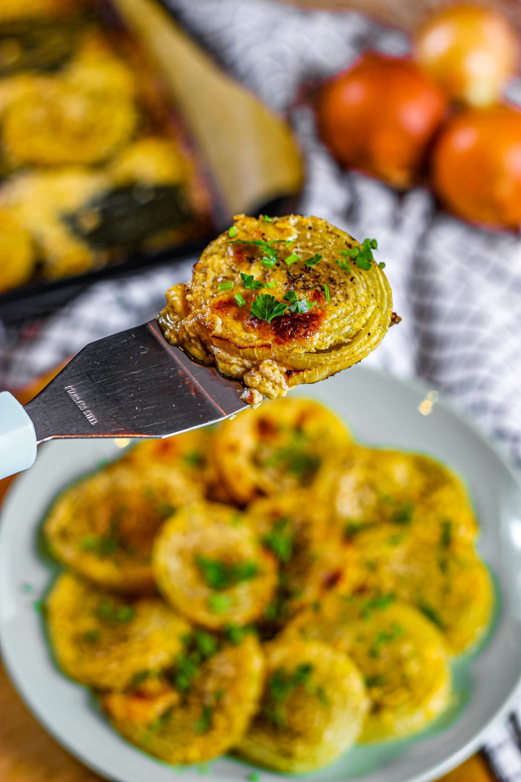 Creamy Roasted Parmesan Onions - From Gate To Plate