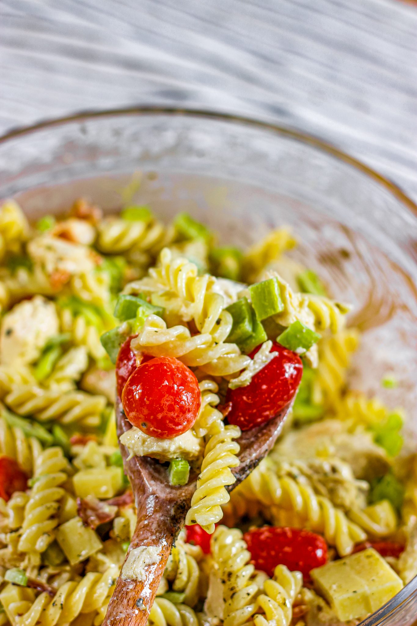 Chicken Club Pasta Salad - From Gate To Plate