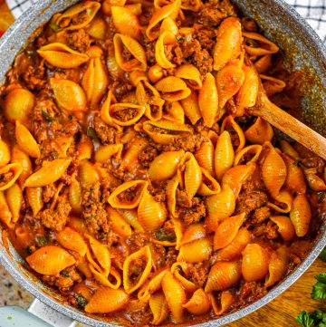 Pasta Shells with Ground Beef - From Gate To Plate