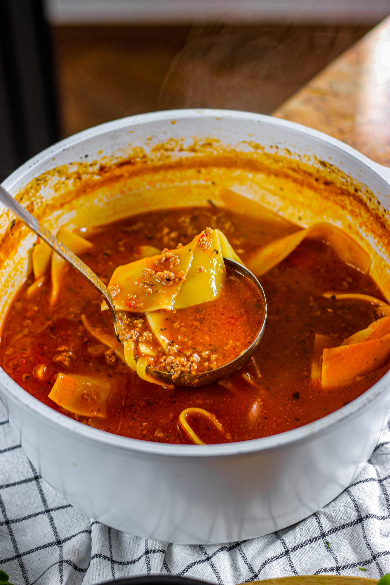 One Pot Lasagna Soup - From Gate To Plate