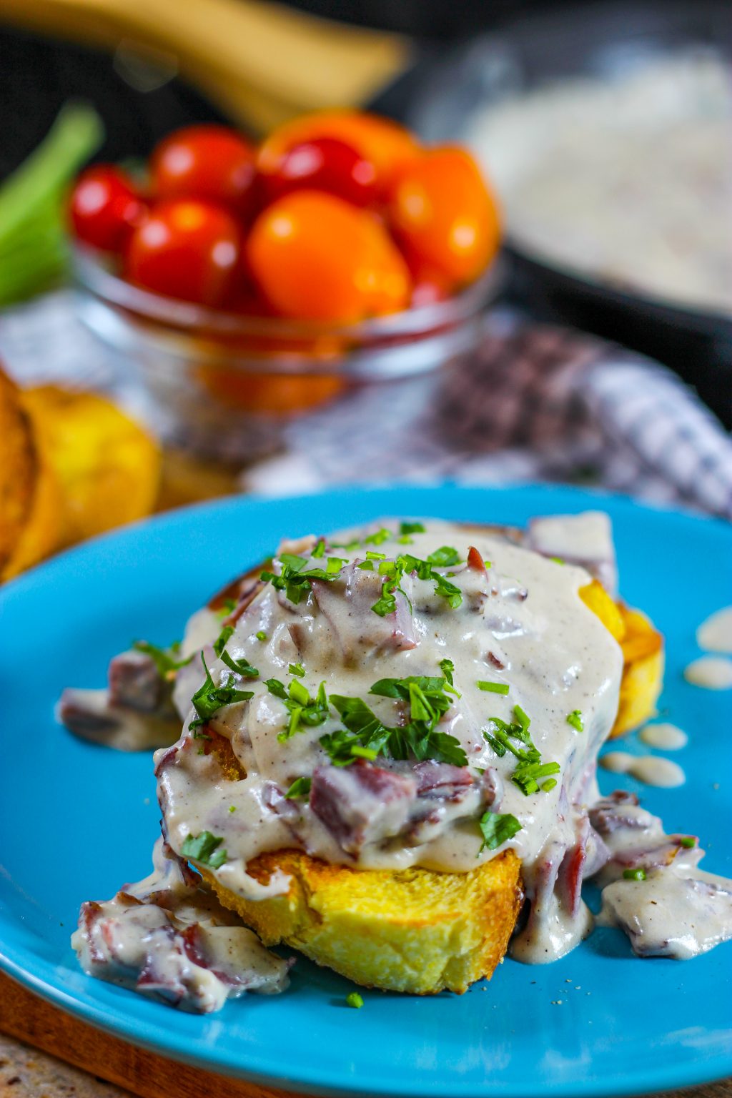 Creamed Chipped Beef on Toast - From Gate To Plate