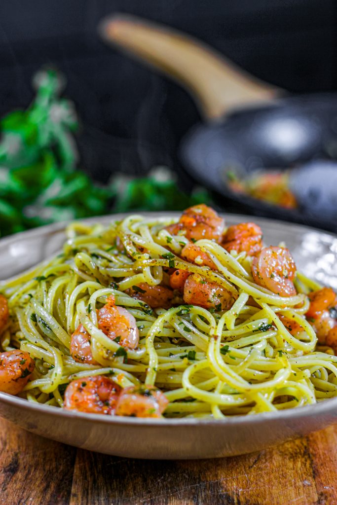 Shrimp Scampi with Spaghetti - From Gate To Plate